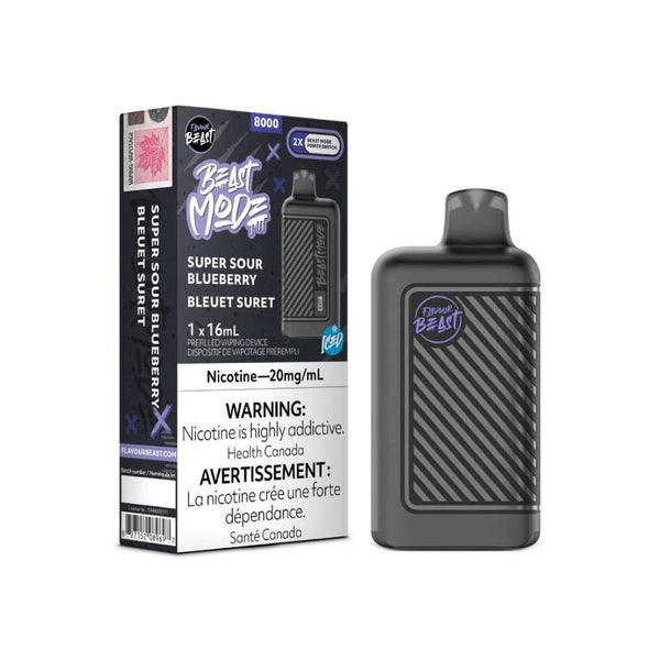 Flavour Beast BEAST MODE 8000 Super Sour Blueberry Iced – Vapeluv Vapeshop