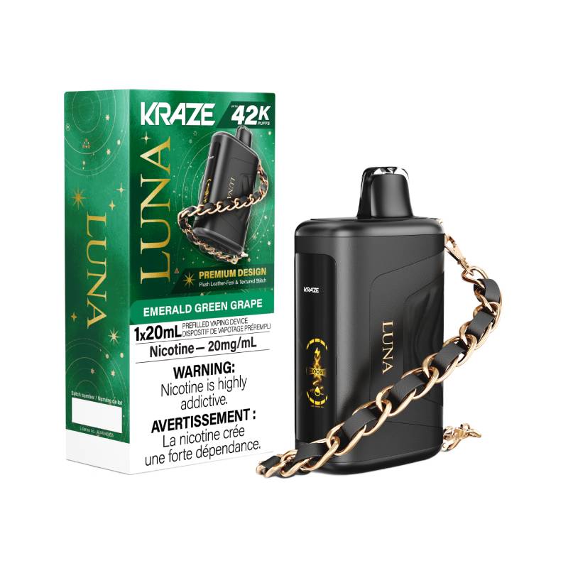 Kraze Luna 42K - Emerald Green Grape – Vapeluv Vapeshop